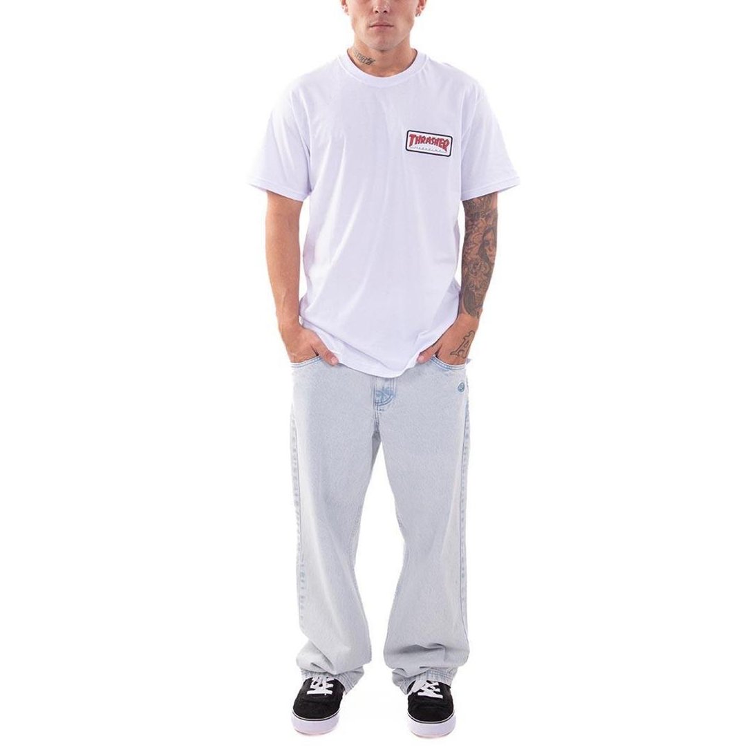 Camiseta Thrasher Magazine Patch Logo - Branco - Branco | Netshoes