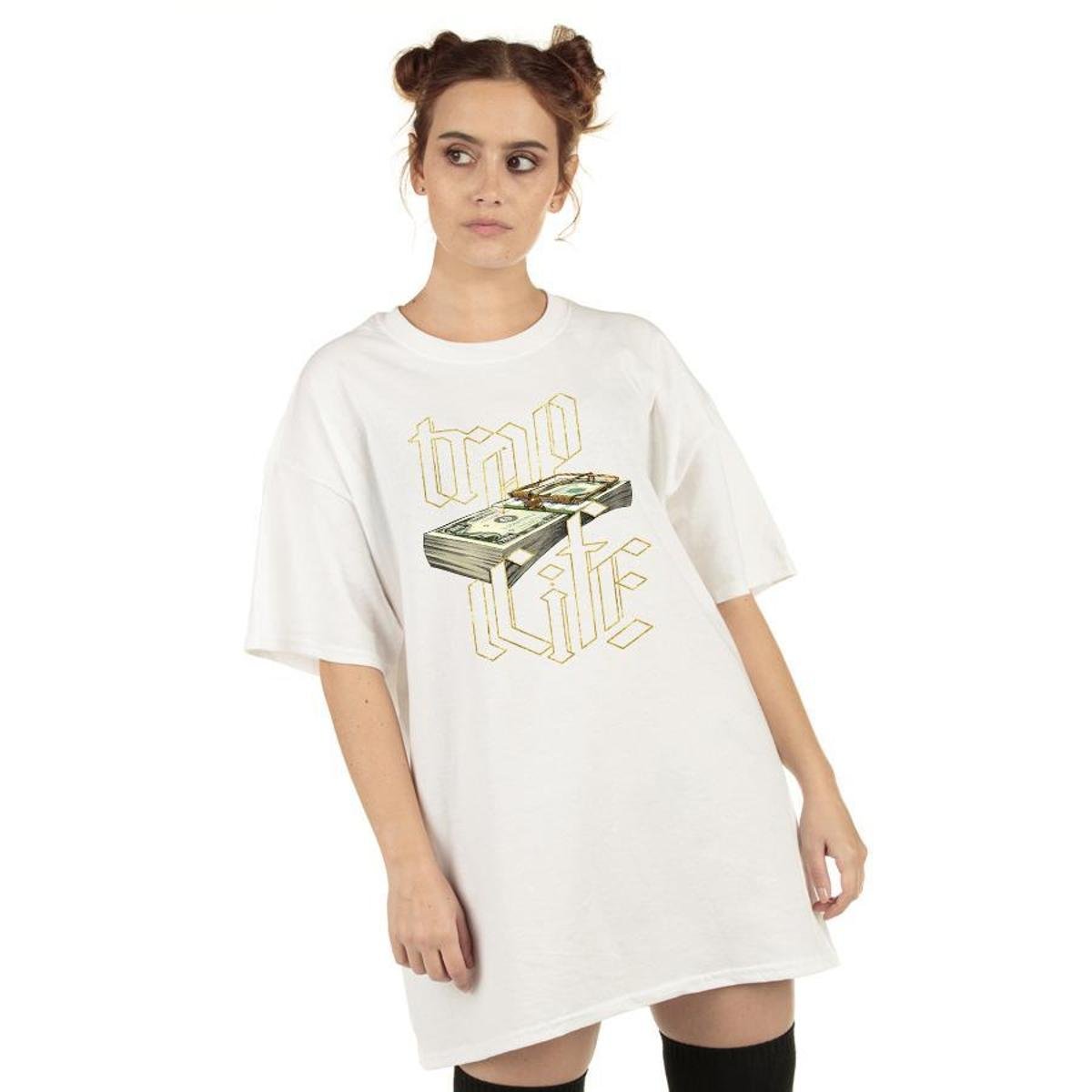 Camiseta Trap Life - Branco | Netshoes