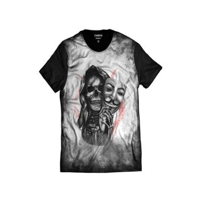 Camiseta V de Vingança Caveira Skull Vendetta - Preto | Netshoes