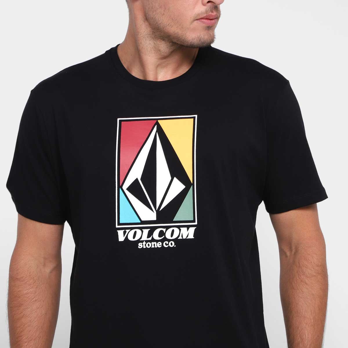 Camiseta Volcom Fourup Masculina - Preto | Netshoes
