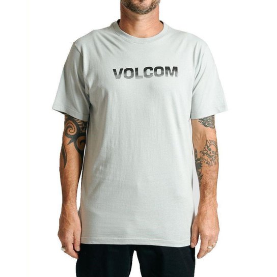 Camiseta Volcom Risen Masculina - Cinza | Netshoes