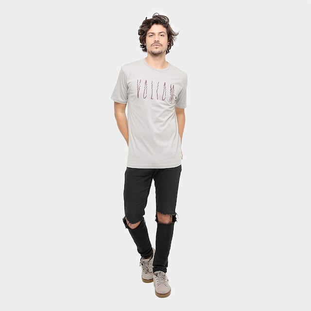 Camiseta Volcom Smear Masculina - Mescla | Netshoes