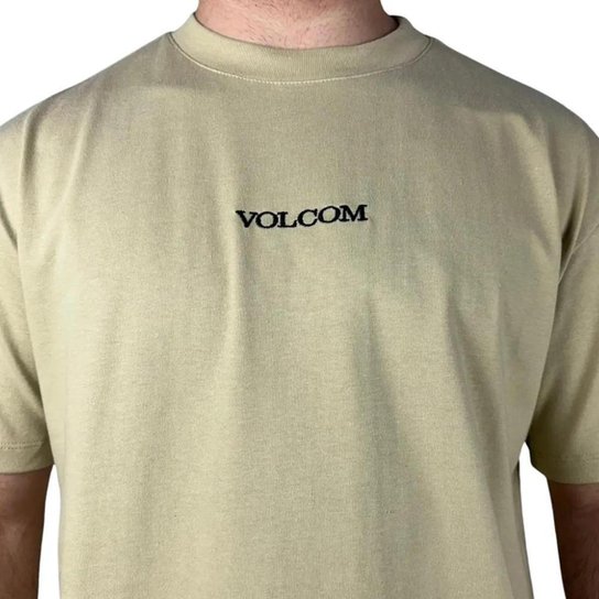Camiseta Volcom Volcom Stone SM26 Masculina - Bege | Netshoes
