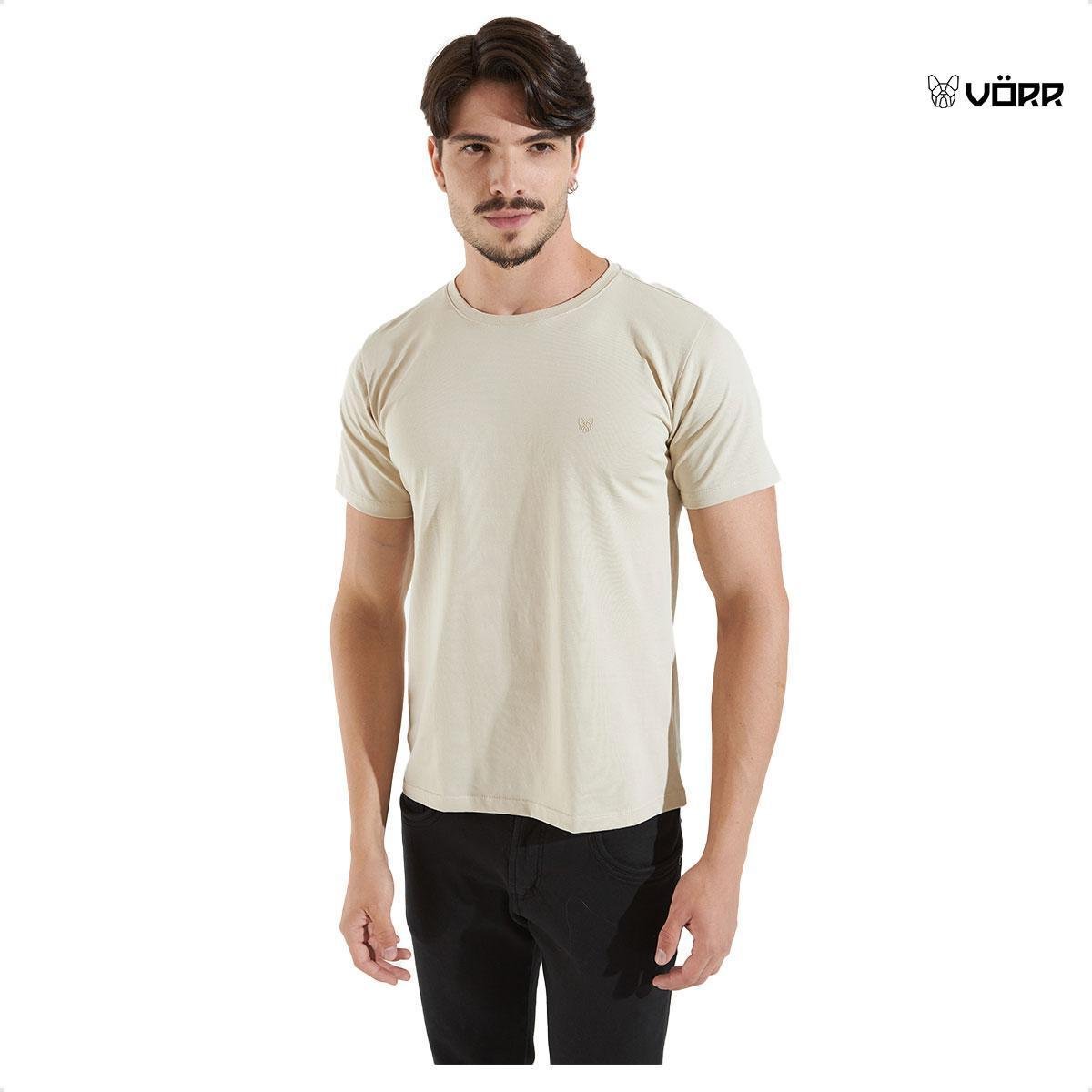 Camiseta Vorr Pima Flow Masculina - Areia | Netshoes