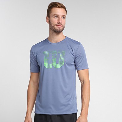 Camiseta Wilson Clay Masculina - Azul | Netshoes