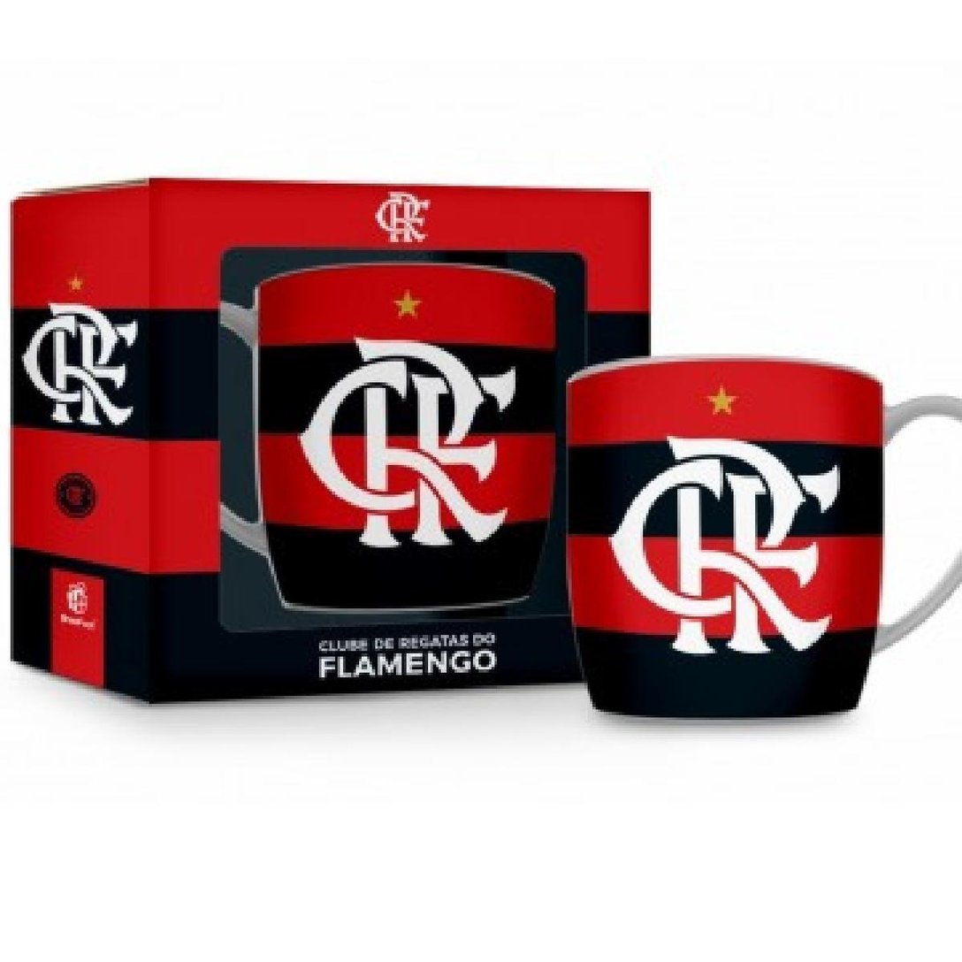 Caneca Flamengo Porcelana Urban 300ml Oficial - Vermelho+Preto | Netshoes