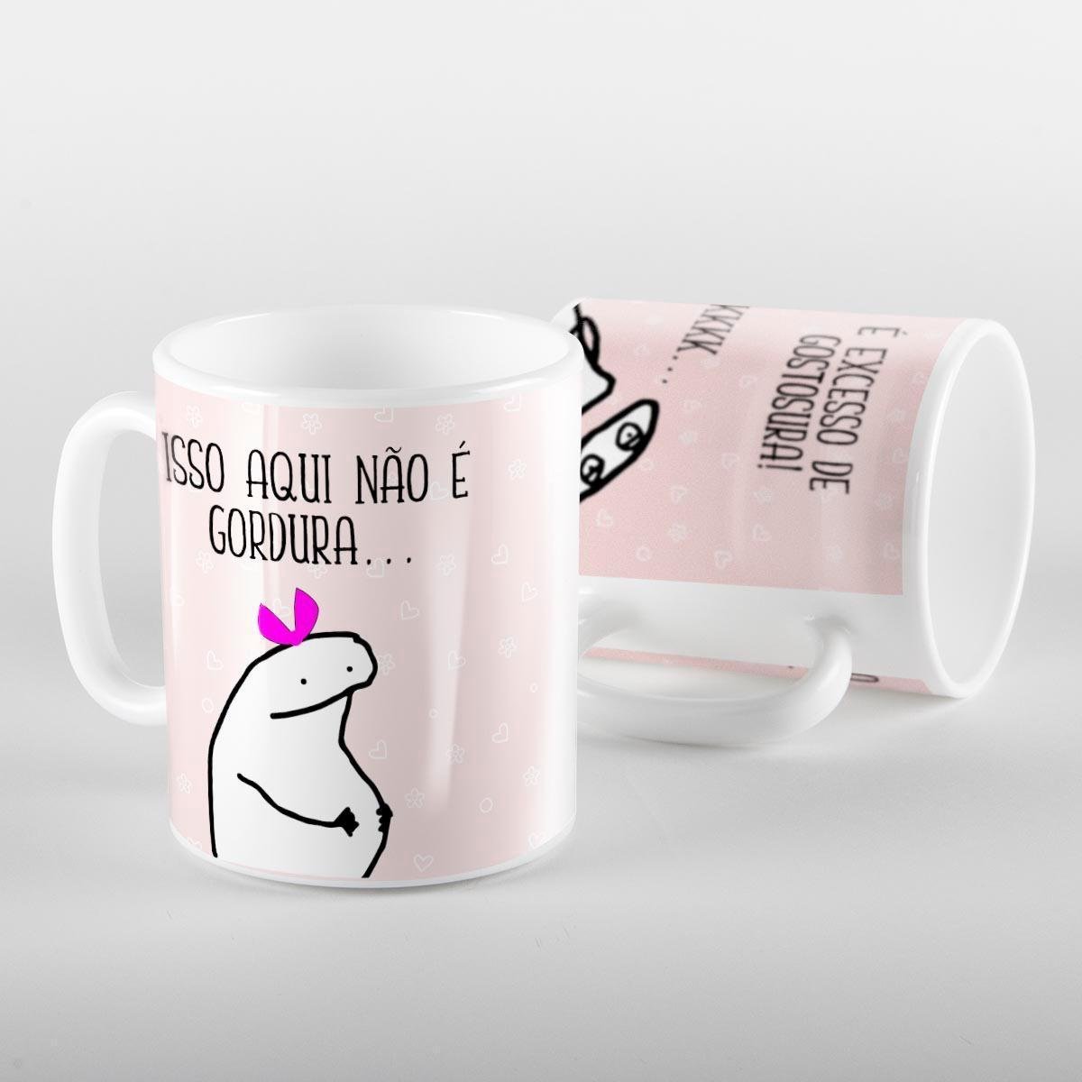 Caneca flork isso aqui não é gordura - Branco | Netshoes