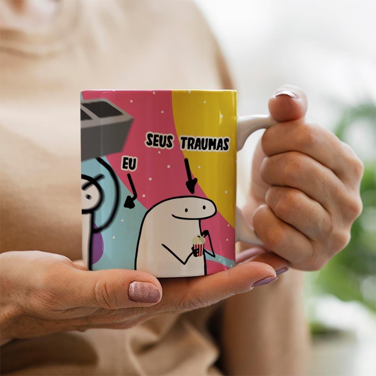 Caneca flork meme psicologia - Branco | Netshoes