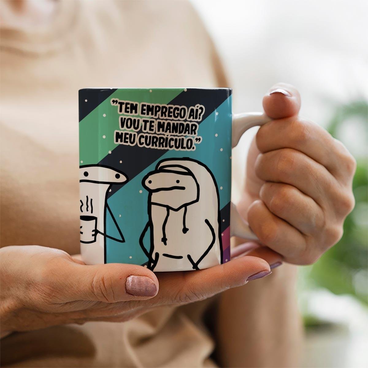Caneca flork meme recursos humanos - Branco | Netshoes