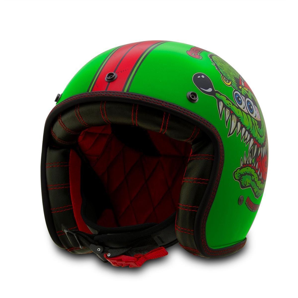 Capacete Aberto Custom Psycho Rat Retrô Vintage Chopper Clássico ...