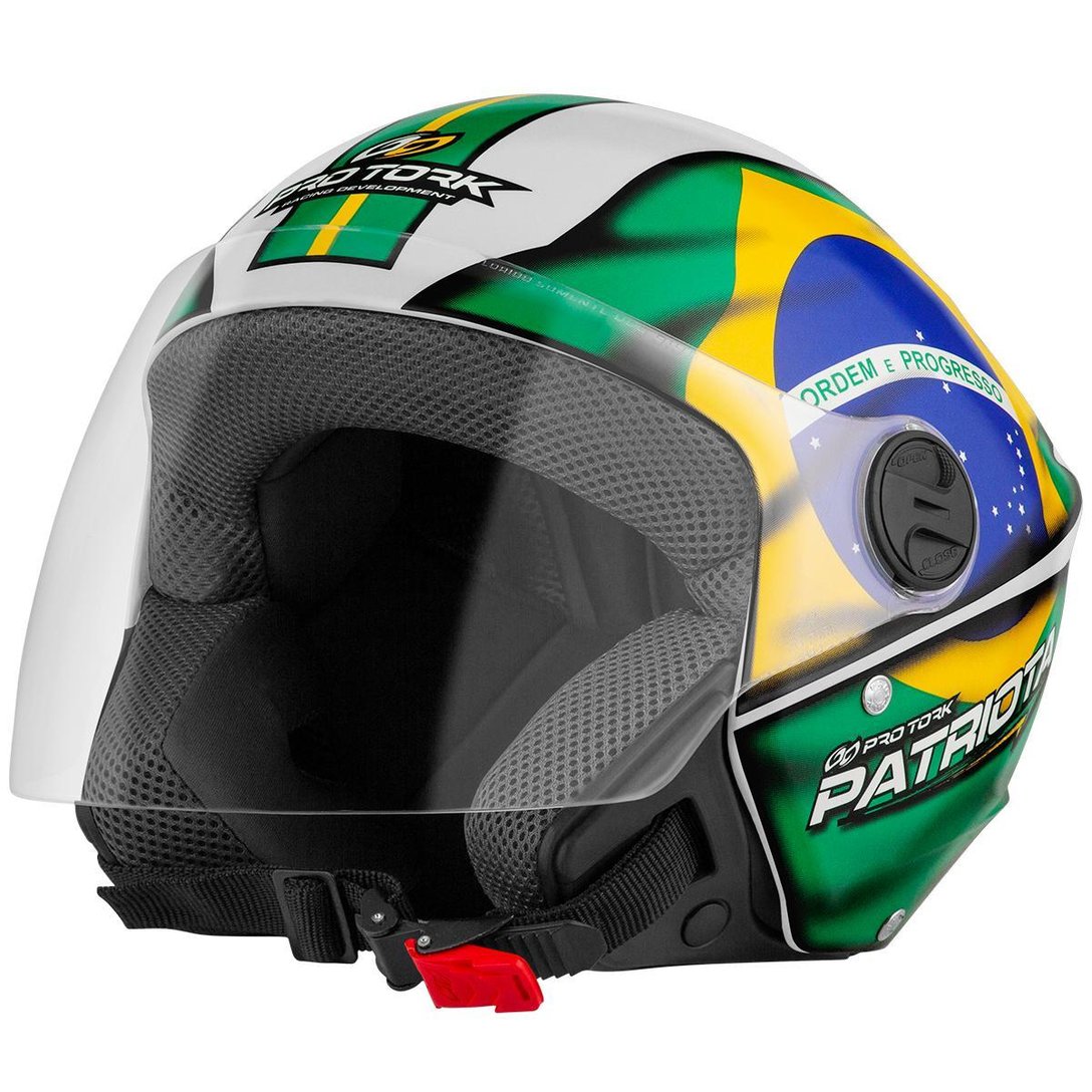 Capacete Aberto Pro Tork New Liberty 3 Patriota - Branco | Netshoes