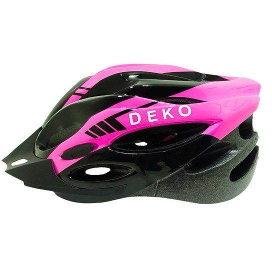 Capacete Ciclismo Mtb Bike Bicicleta Led Sinalizador Rosa Pisca - Rosa | Netshoes