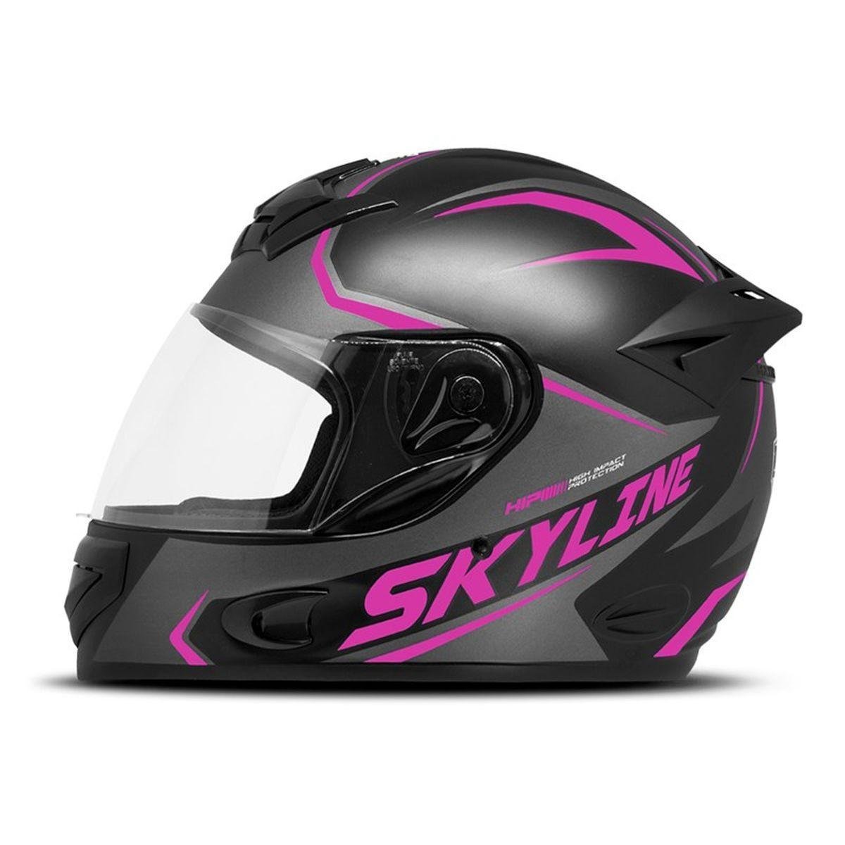 Capacete de Moto Unissex Fechado Mixs Mx2 Skyline Fosco - Rosa | Netshoes