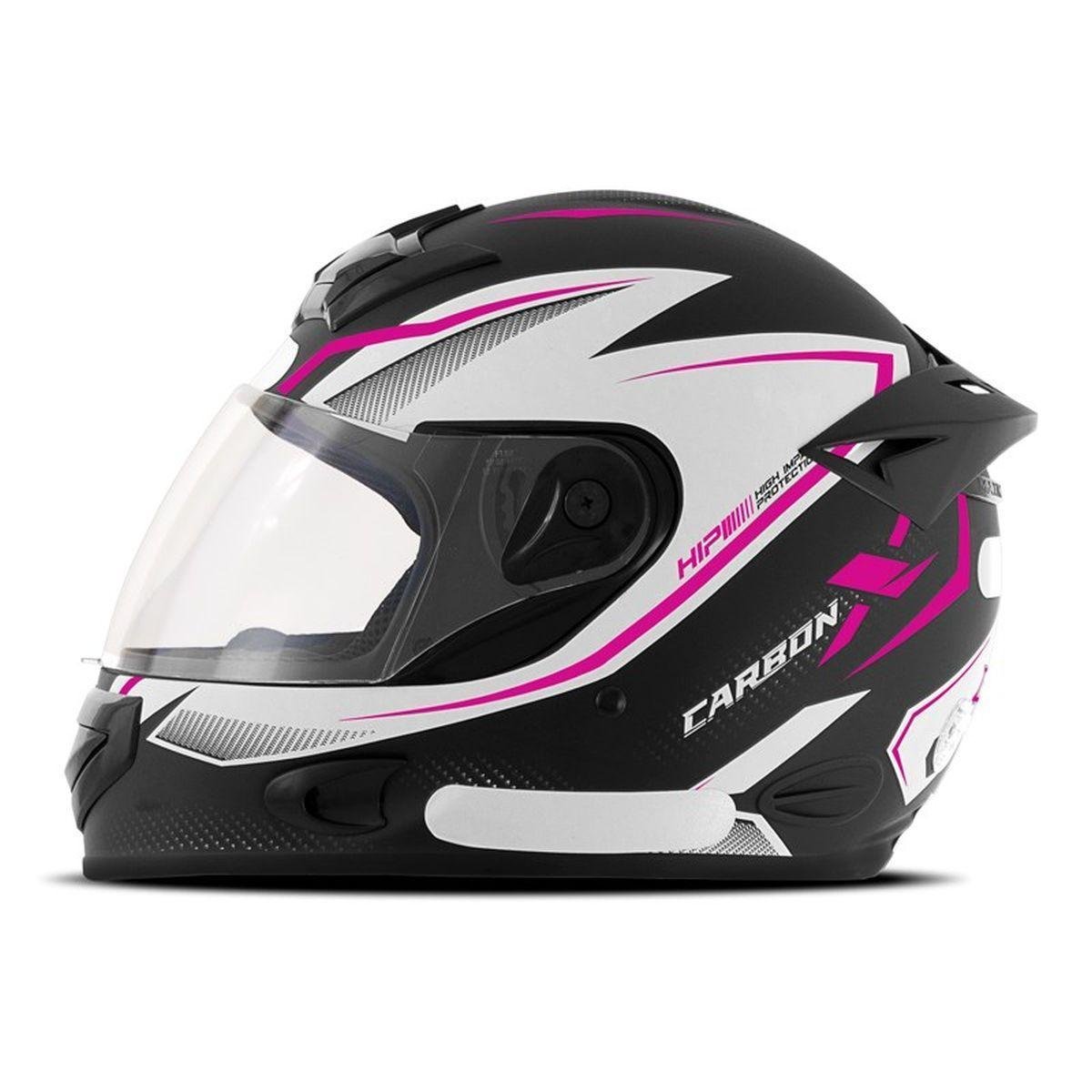 Capacete Fechado Mixs Mx2 Carbon Fosco - Rosa | Netshoes