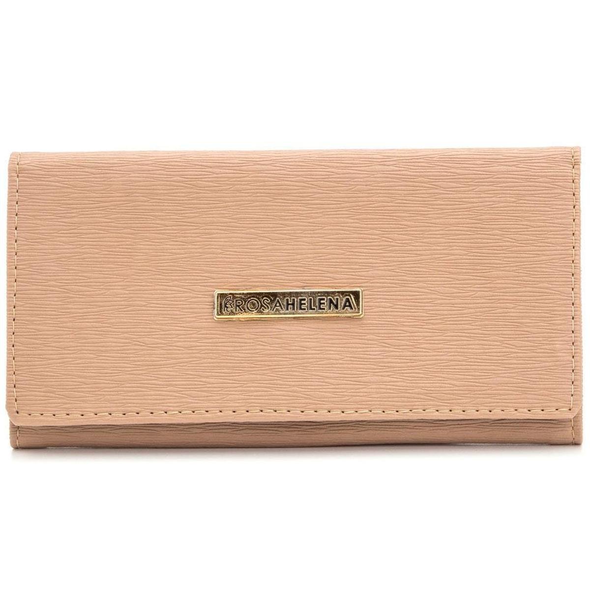 Carteira Grande Prática Feminina Versátil Angick Moderna - Nude | Netshoes