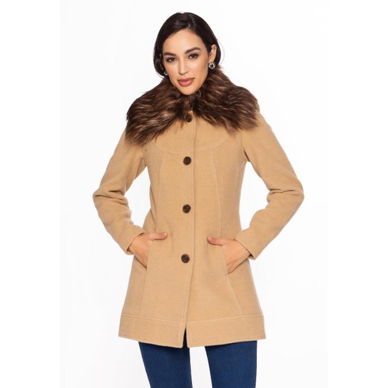 Casaco Antonella Rigotto Claro - Bege | Netshoes