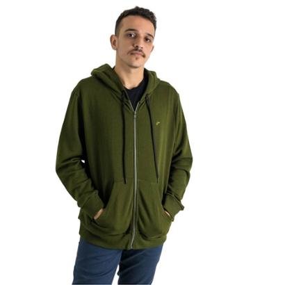 Casaco Moletom Ellus Básico Easa Capuz Zíper Manga Longa Masculino - Verde | Netshoes