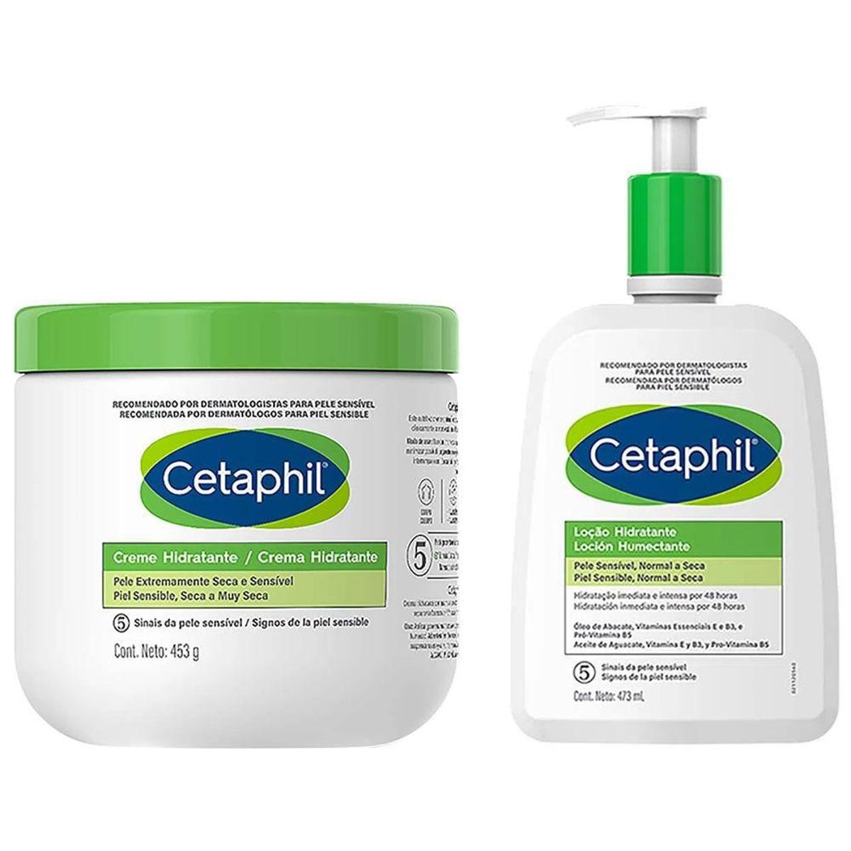 Cetaphil Kit – Loção Hidratante Pele Normal a Seca – 473ml + Creme ...
