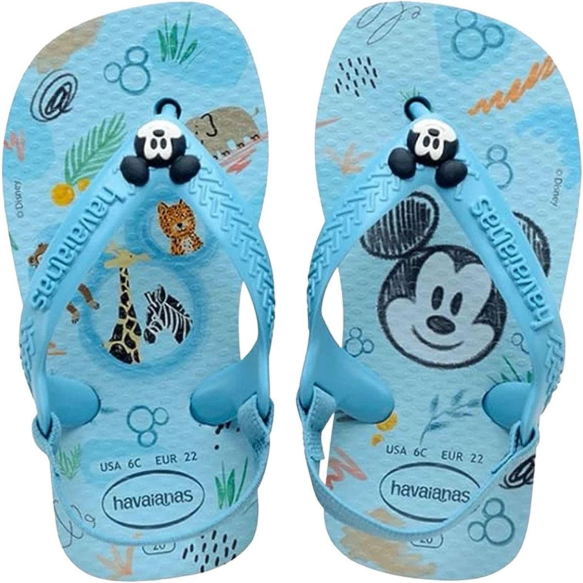 Chinelo bebê Disney Baby Havaianas Com Elastico -Original - Azul | Netshoes
