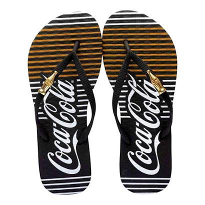 Chinelo Coca Cola Classic Lines Feminino - Preto | Netshoes