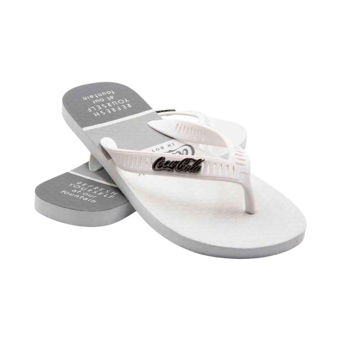 Chinelo Coca Cola Fountain Bands Masculino - Branco | Netshoes