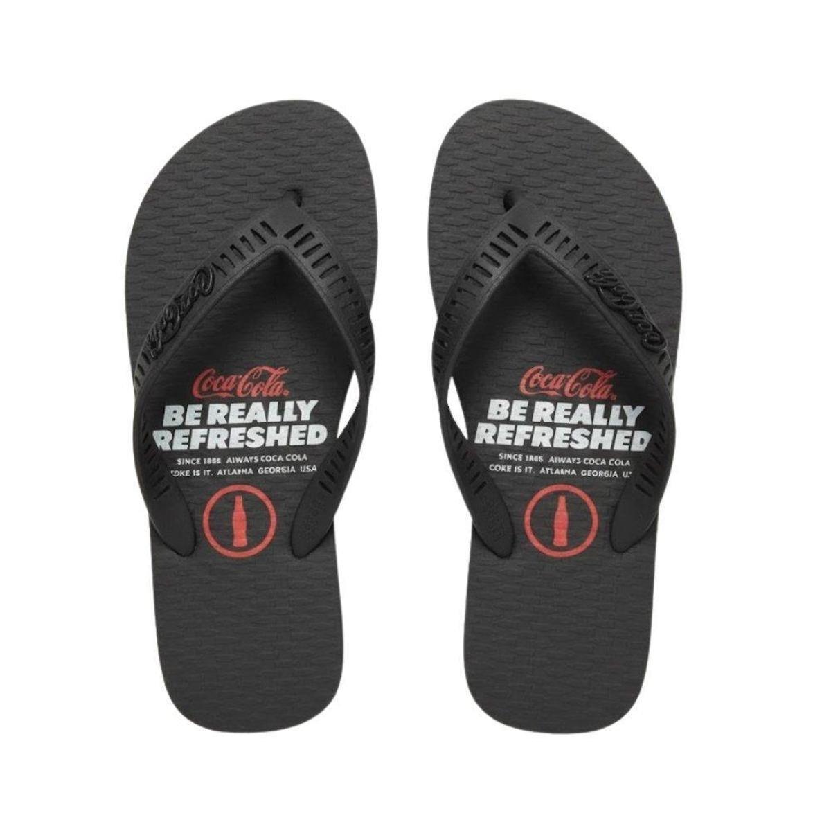 Chinelo Coca Cola Live Since 1886 Masculino - Preto | Netshoes
