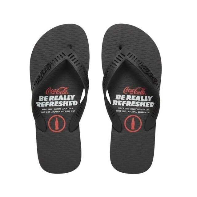 Chinelo Coca Cola Live Since 1886 Masculino - Preto | Netshoes