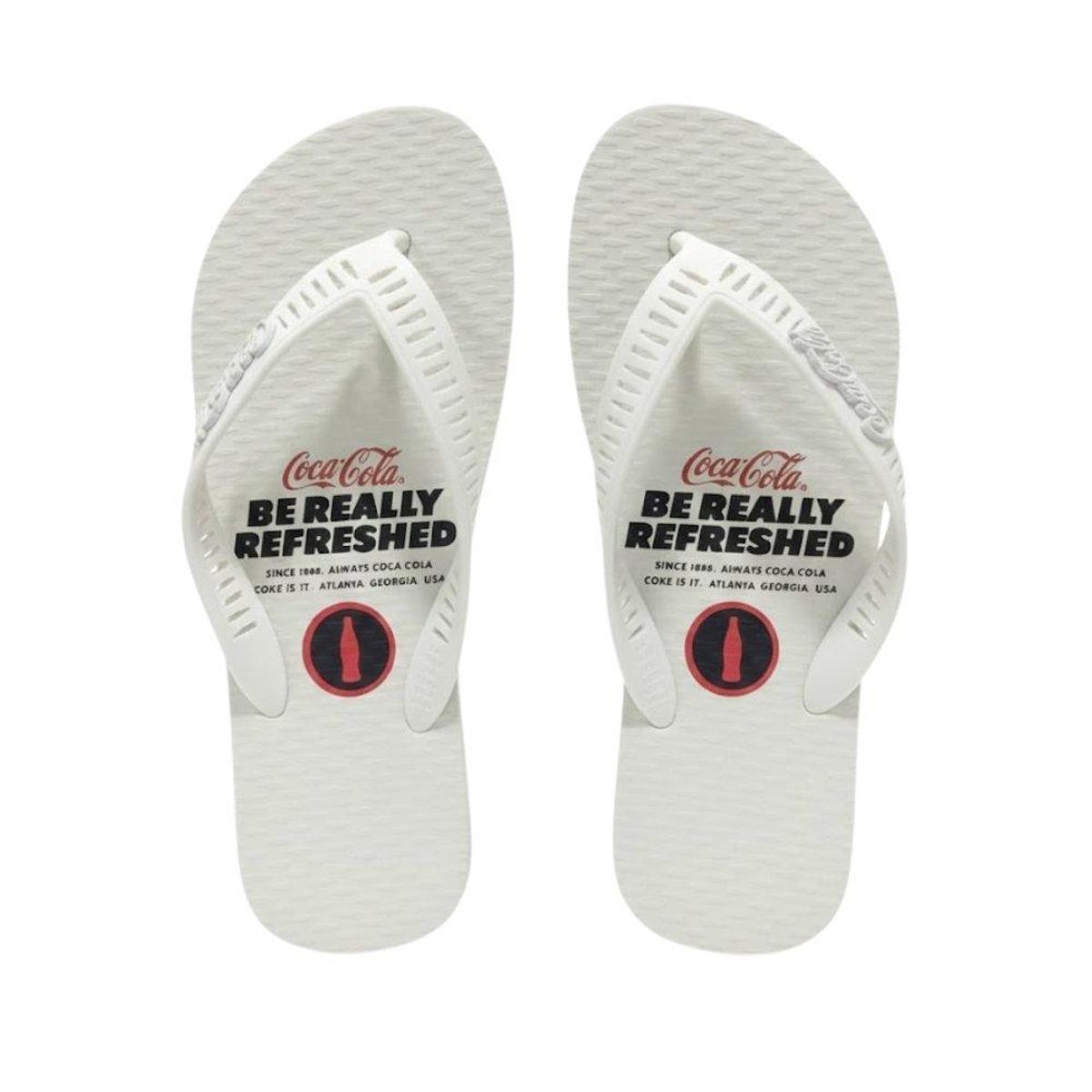 Chinelo Coca Cola Live Since 1886 Masculino - Branco | Netshoes