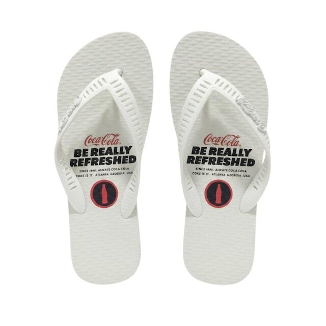 Chinelo Coca Cola Live Since 1886 Masculino - Branco | Netshoes