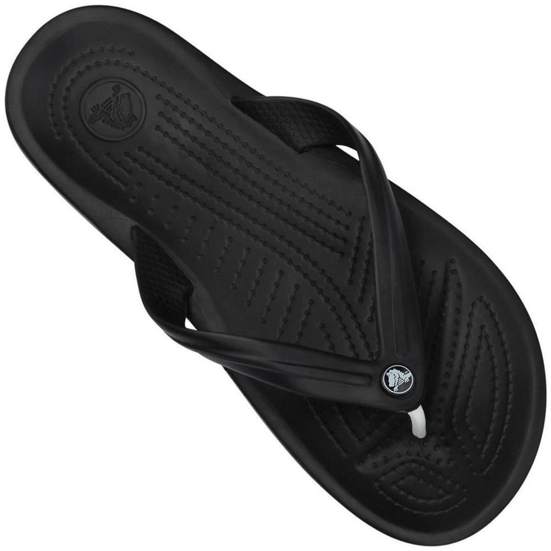 Chinelo Crocs Crocband Flip Masculino Dedo Conforto Casual - Preto ...