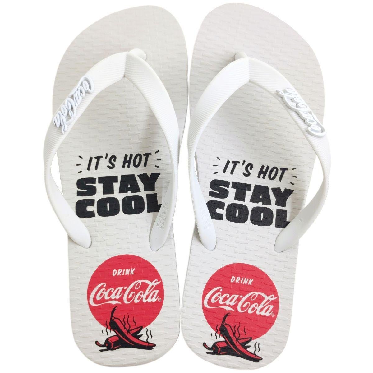 Chinelo de Dedo Masculino Casual Dia a Dia Borracha Coca Cola Stay Cool ...