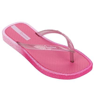 Chinelo Glitter Rosa Preto Edge Solar Glow Bico Quadrado Menina ...