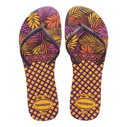 Chinelo Havaianas Flat Mix Estampada Laranjas - Amarelo | Netshoes