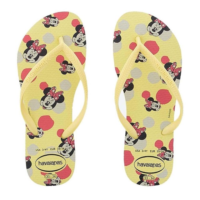 Chinelo Havaianas Slim Disney Amarelo - Vermelho | Netshoes