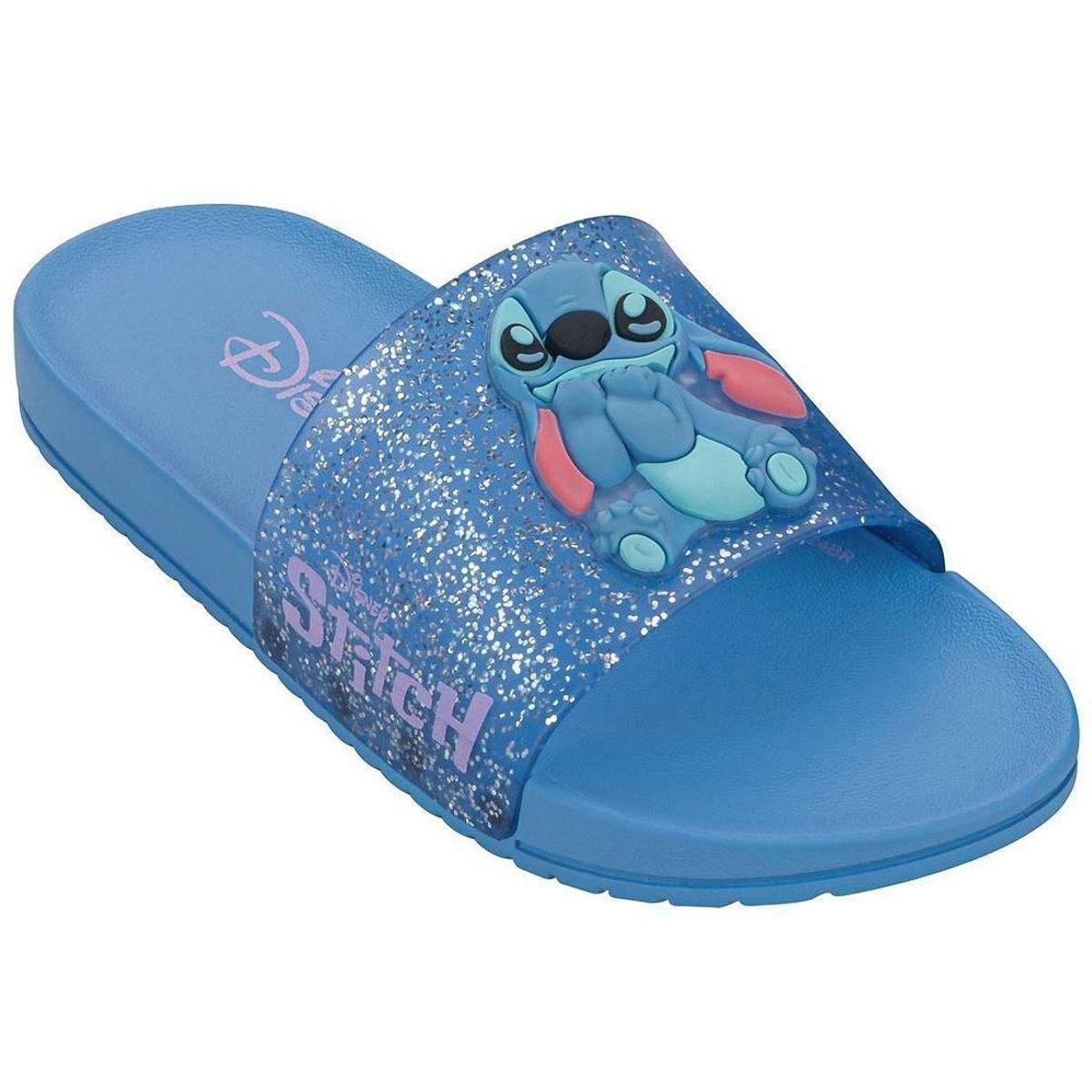 Chinelo Infantil Menina Slide Slip On Disney Stitch - Azul | Netshoes