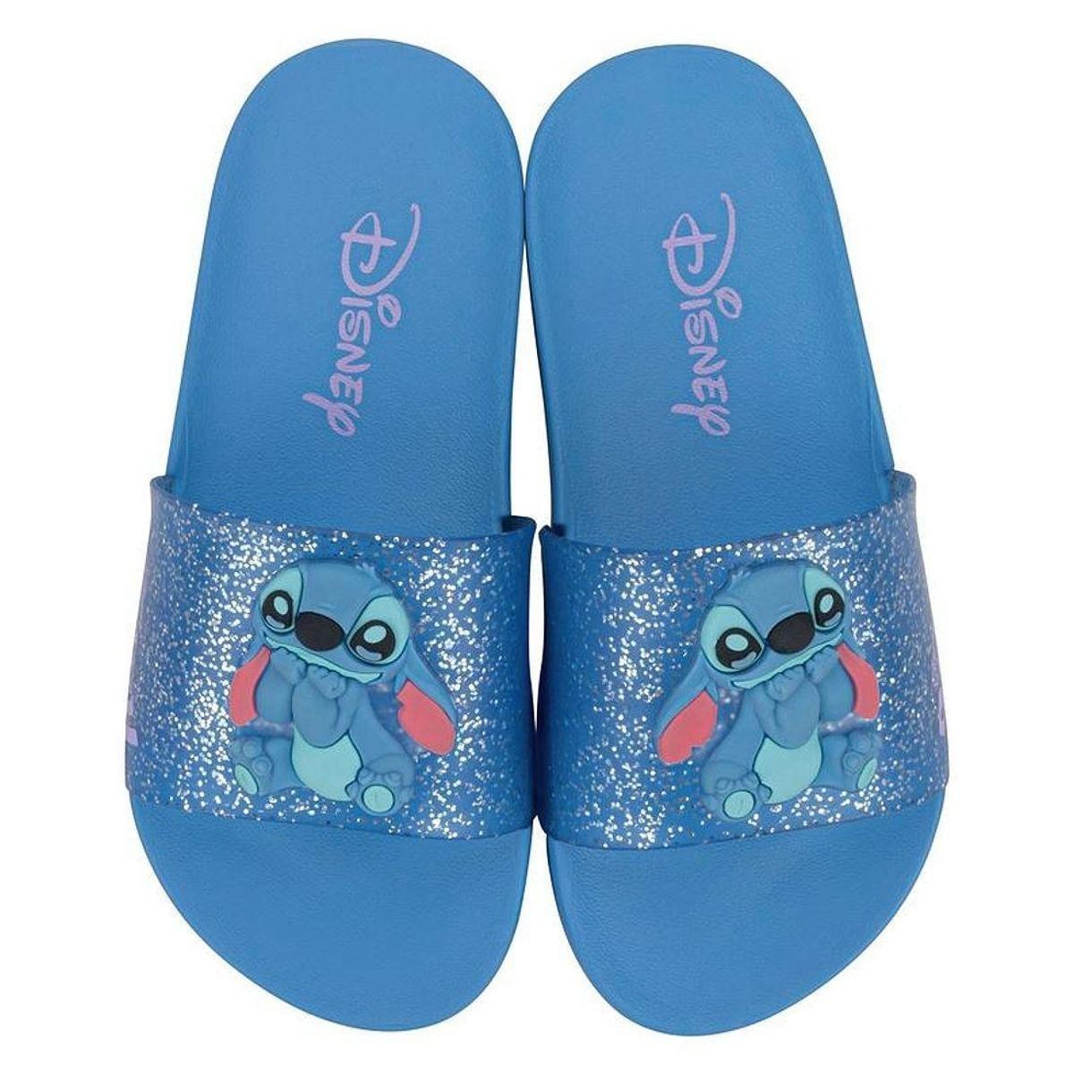 Chinelo Infantil Menina Slide Slip On Disney Stitch - Azul | Netshoes