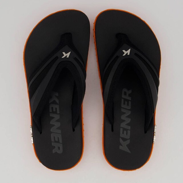 Chinelo Kenner Kivah New Force Preto e Laranja - Preto | Netshoes