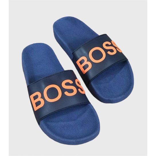 Chinelo Slide Boss Bay Masculino - Marinho | Netshoes