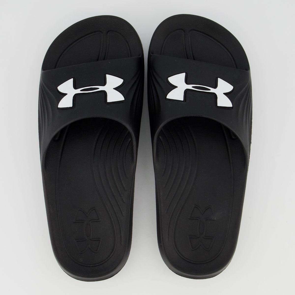 Chinelo Under Armour Core 2 Preto e Branco - Preto | Netshoes