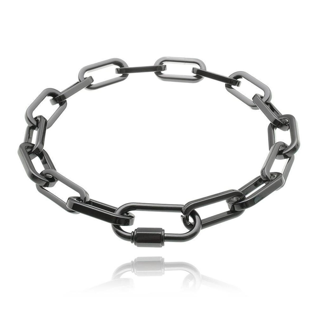 Choker W.Buscatti Elos Mosquetão Black Feminino - Preto | Netshoes