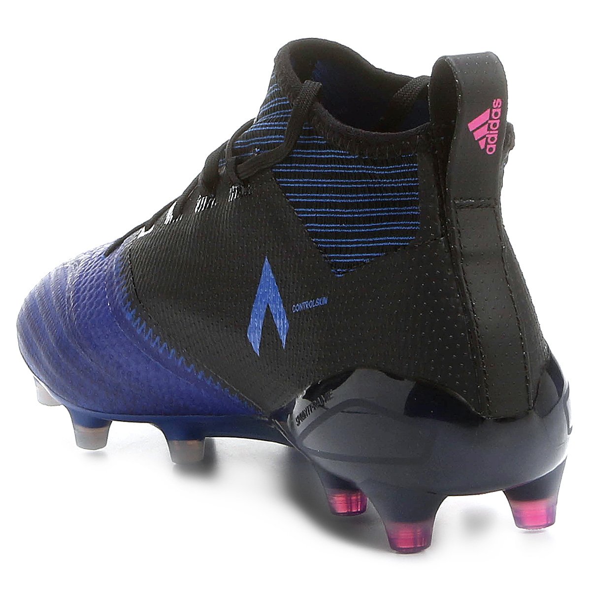 Chuteira Campo Adidas Ace 17.1 Primeknit FG Masculina - Preto e Azul ...