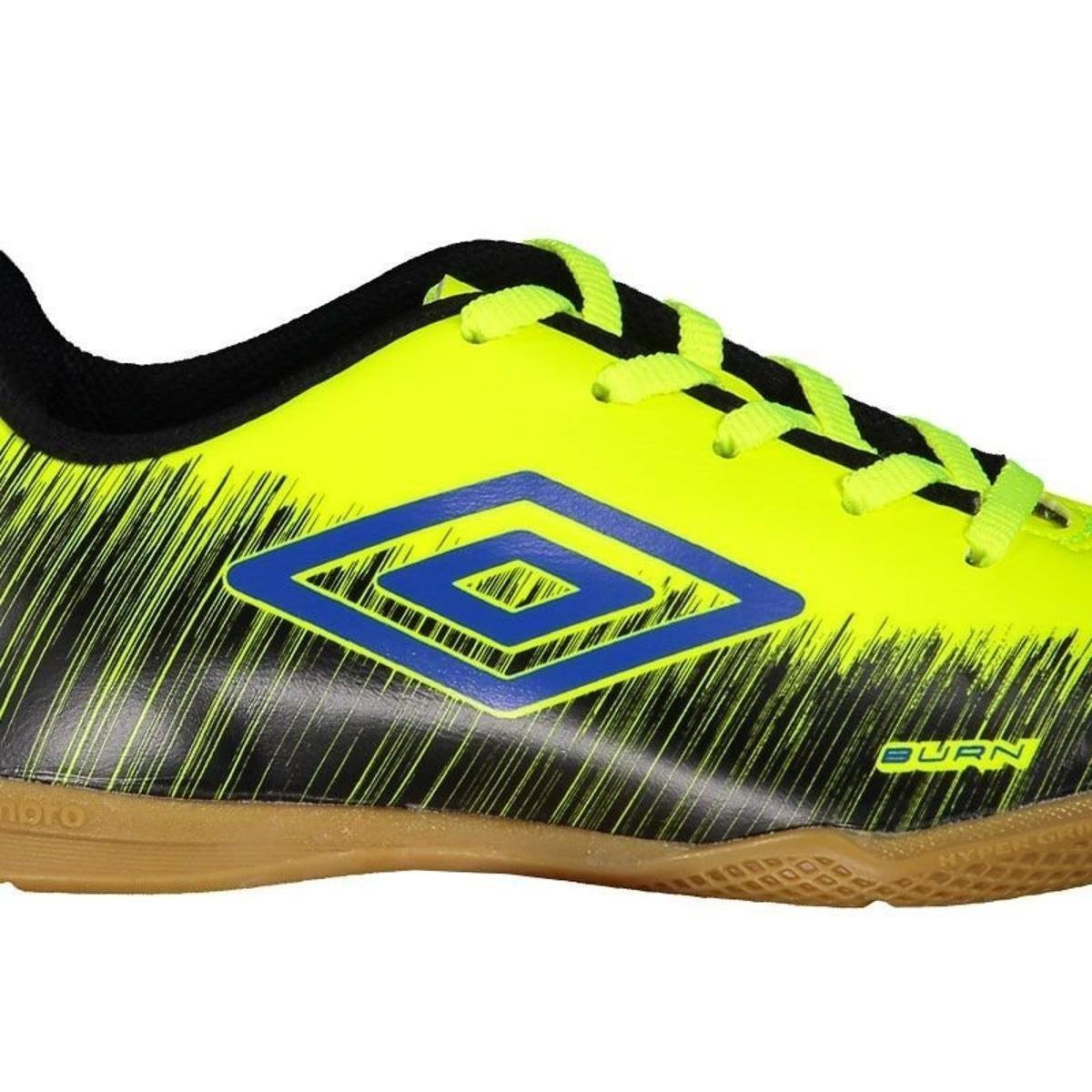 Chuteira Umbro Futsal Burn Juvenil - Amarelo | Netshoes