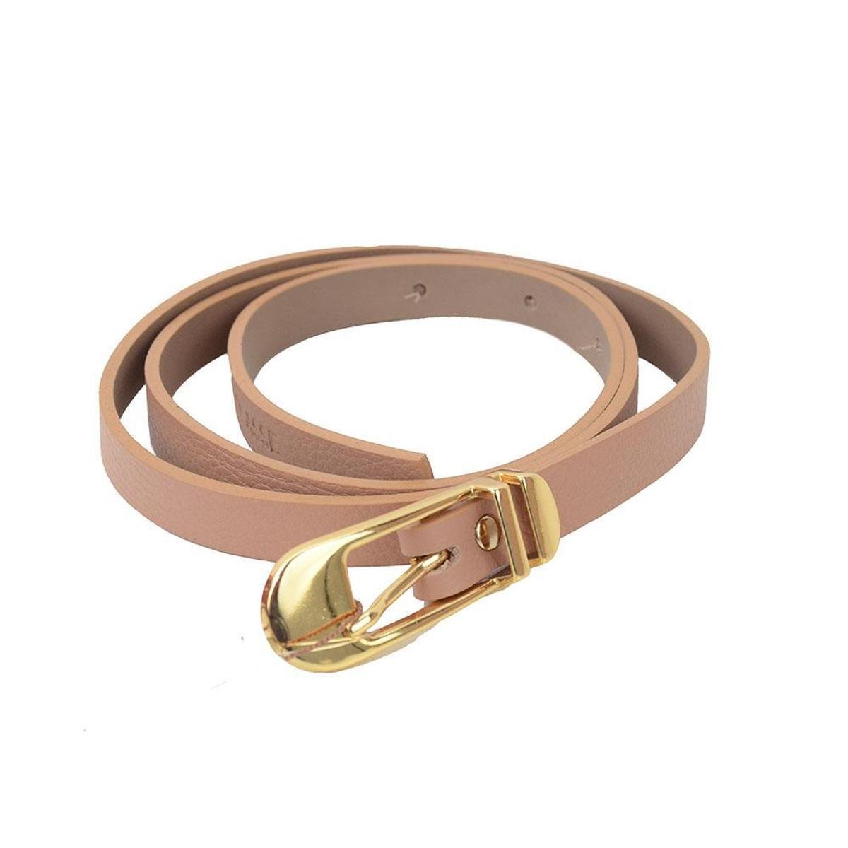 Cinto Feminino Classe Fino Couro Marrom Tan - CF165 - Marrom | Netshoes