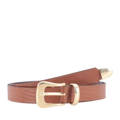Cinto Kyra em Couro Lezard Bauarte - Caramelo | Netshoes