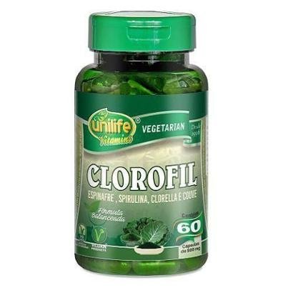 Clorofil 60 Cápsulas De 500 Mg - Unilife - Verde | Netshoes