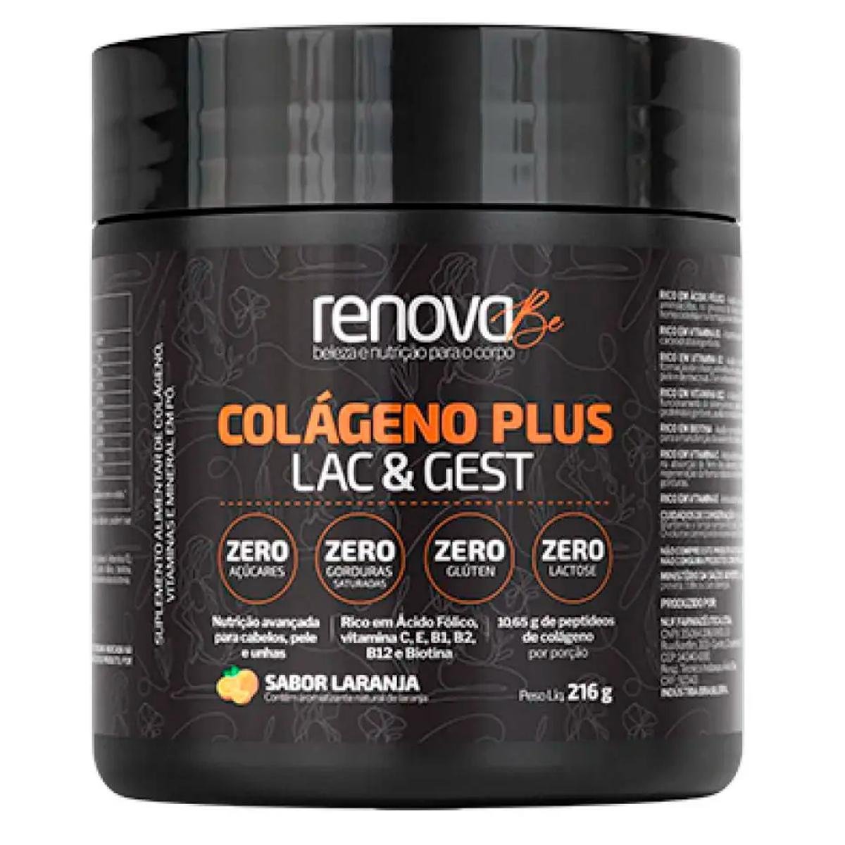 Colágeno Plus Lac & Gest 216g Laranja - Renova Be - Laranja | Netshoes