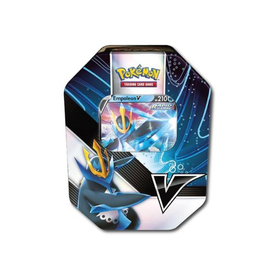 Coleção Cartas Pokemon Combatentes V Lata com 25 Cartas - Azul | Netshoes