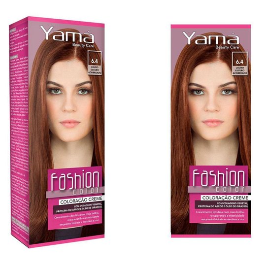 Coloração Yamasterol Mini Kit Yamá Beauty Care Fashion Color 6.4 Louro ...