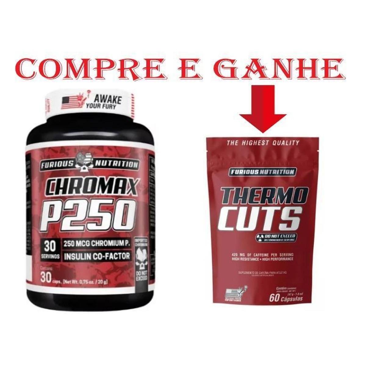 COMPRE Chromax P250, 30 cáps. E GANHE TERMOGÊNICO DE 60 CAPS. - Natural ...