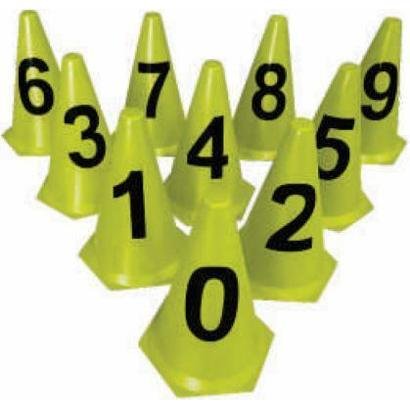 Cone Numerado 0 a 9 Kaemy - Amarelo | Netshoes
